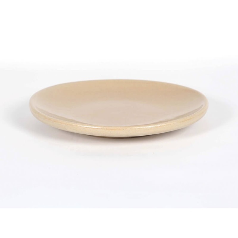 Plato Barro Vulcano Color Piedra 25 cm (Caja 8