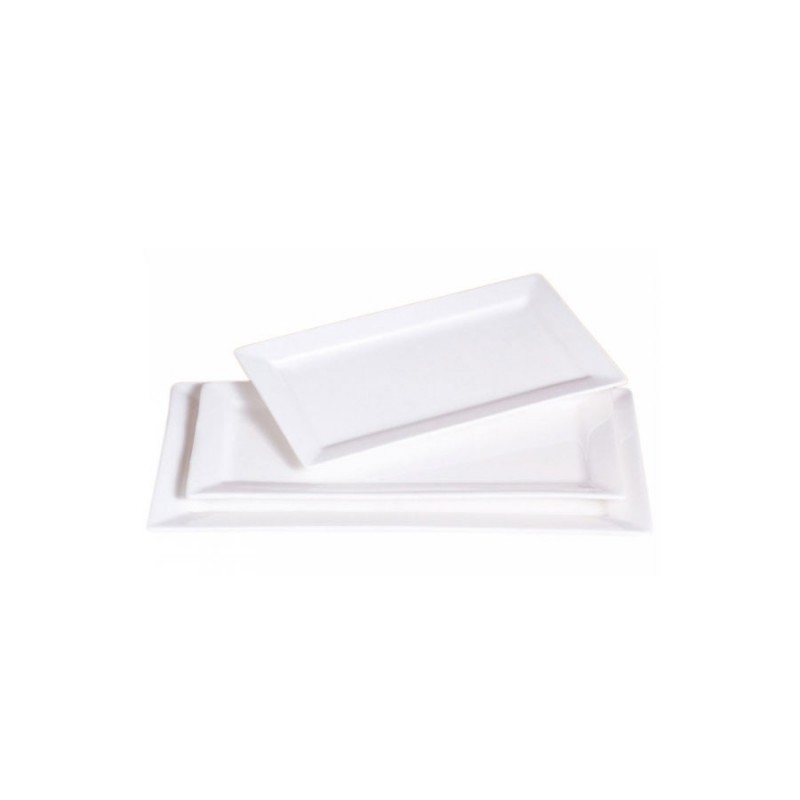 Plato Rectangular Porcelana Extra Blanca 36,2 x