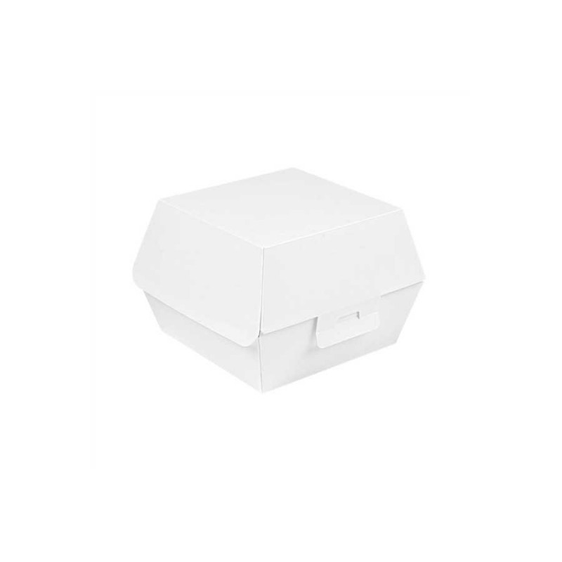 Conchas Hamburguesas Cartón Blanco L+ 14,4 x 13,6 x 9,2 cm.