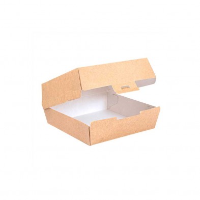 Conchas Hamburguesas Cartón Natural XL 17,6 x 16,8 x 7,8