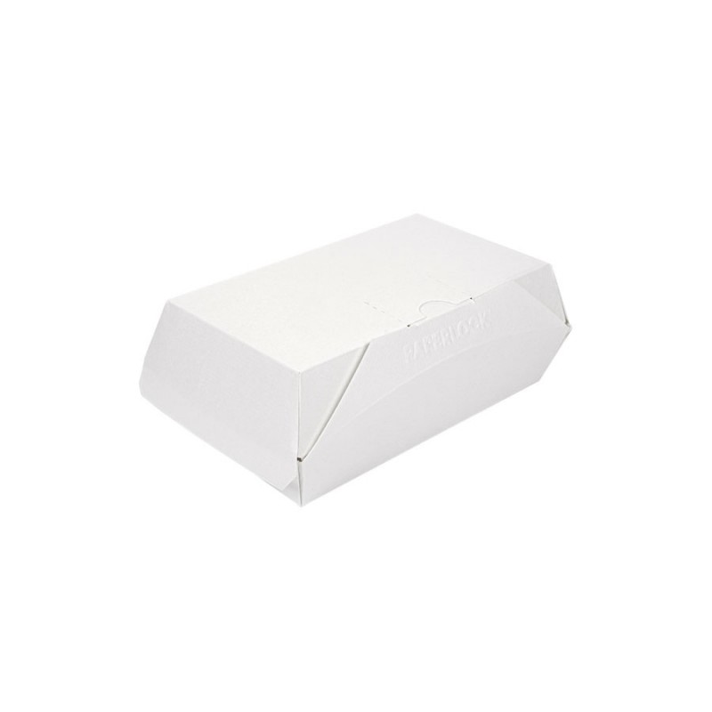 Cajas Lunch Box Blanco PaperLock 19,5 x 12 x 7 cm. (Pack 50 uds)