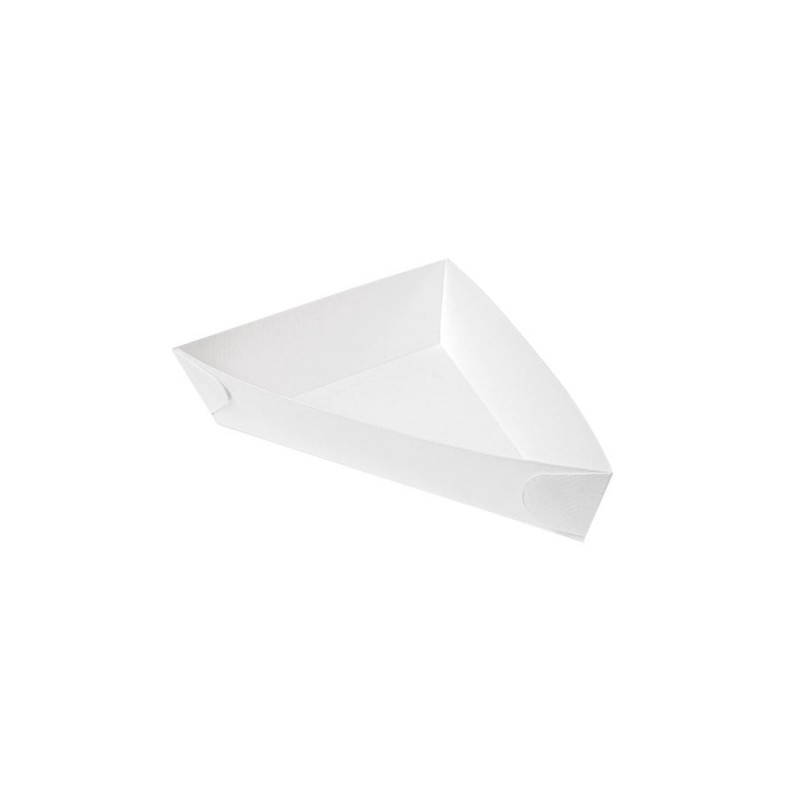 Barquilla Triangular Blanca 14,5 x 19 x 3,5 cm. (Pack 100