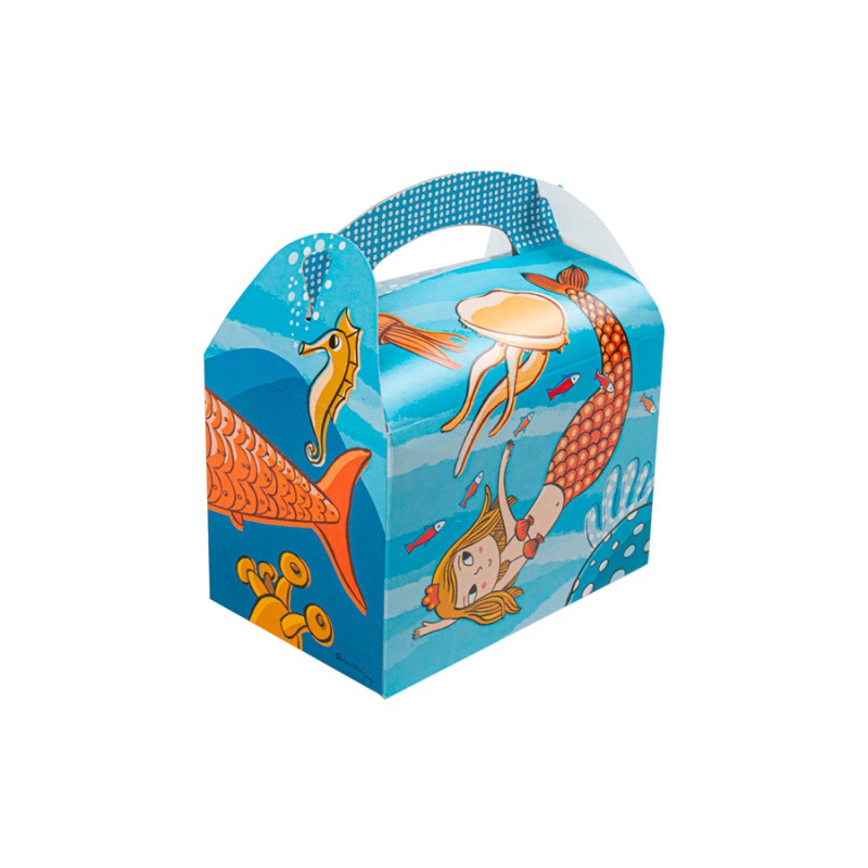 Caja Menú Infantil Fondo Del Mar 15,5 x 10,5 x 17,5 cm.
